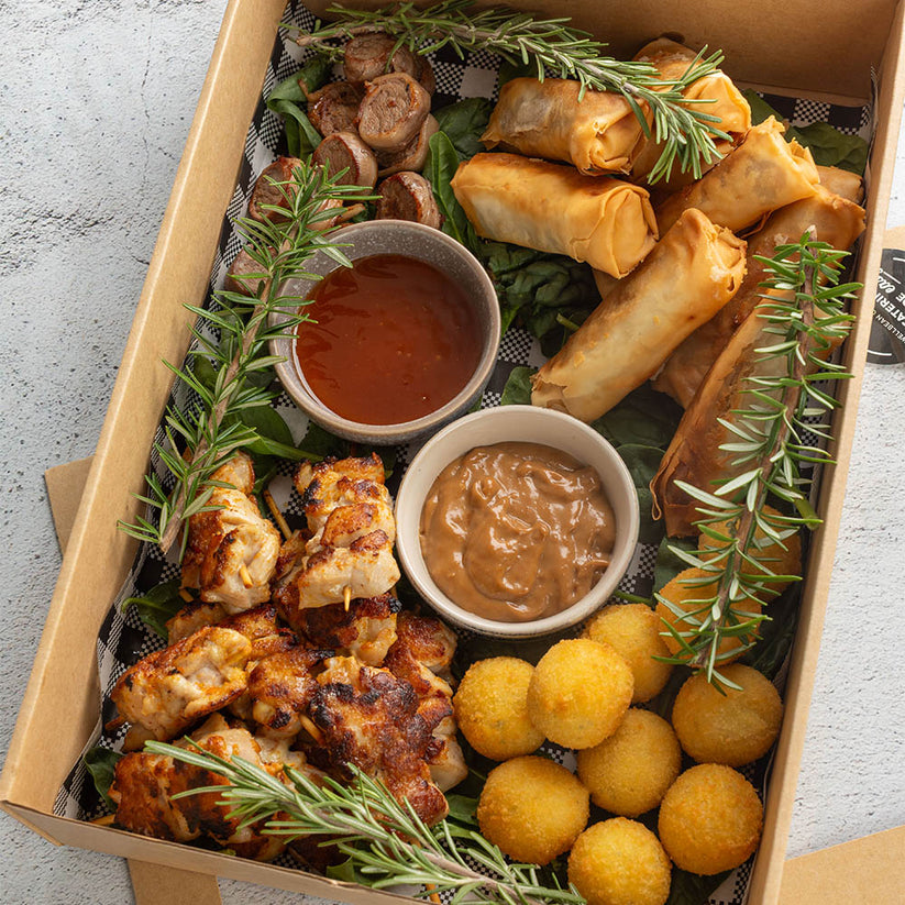 Grazing Hot Box | Satay Skewers, Beef Mignon & More – Wellbean Co Catering