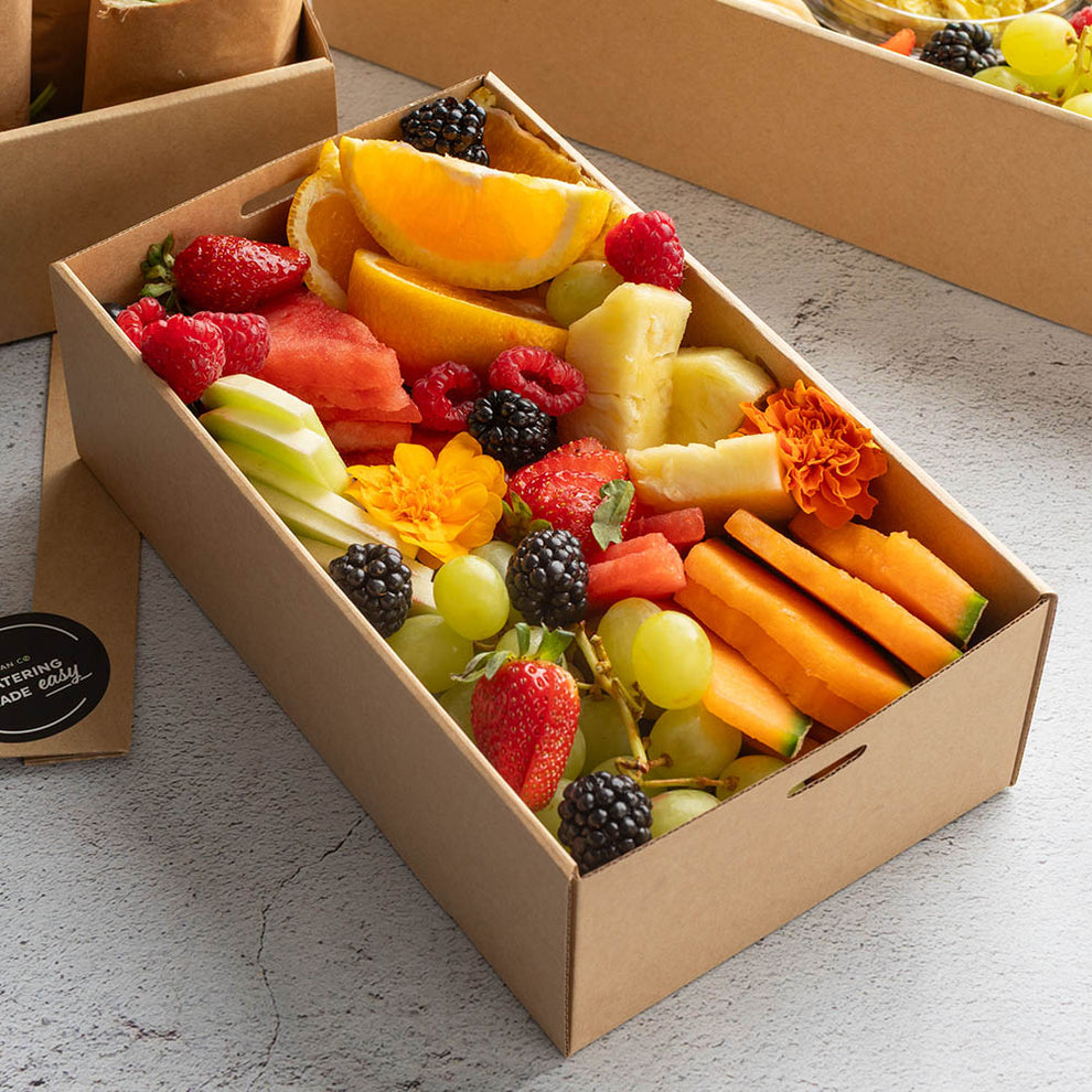 Fresh Fruit Box | Seasonal Fruit Platter for Events – Wellbean Co Catering